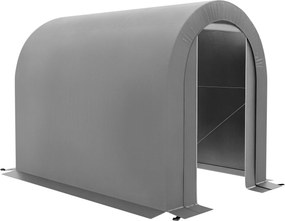 Outsunny Zahradní úložný stan na kola - Plechová konstrukce, PE plachta, 2,4 x 1,6 x 1,9 m, Šedá