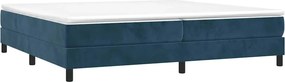 Box spring postel s matrací tmavě modrá 200x200 cm samet 3144355