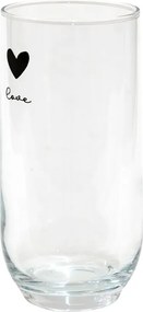 Sklenička se srdíčkem Love Birds - Ø 6*14 cm / 280ml