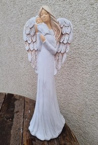 Andělka AURELIA - s miminkem - bílá