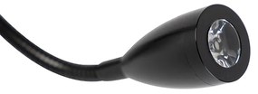 Moderní nástěnná lampa černá s flex ramenem - Brescia Combi