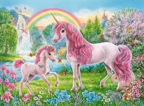 Ravensburger Puzzle Magičtí jednorožci XXL + omalovánky / 100 dílků /
