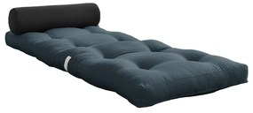 Modrošedá futonová matrace 70x200 cm Wrap Petroleum/Dark Grey – Karup Design