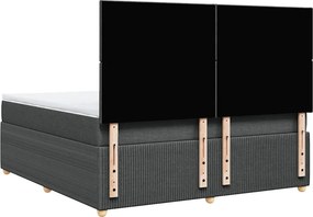 Box spring postel s matrací tmavě šedá 180x200 cm textil 3292129