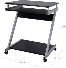 Pracovní stůl Vasagle Maxton černý