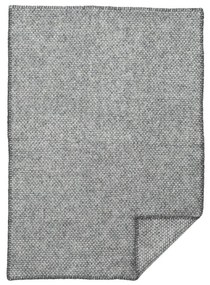 Vlněný dětský pléd Domino baby grey 65x90, Klippan Švédsko Šedá