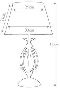 Elstead ARTISAN stolní lampa do ložnice/54 cm/1xE27/černá barva