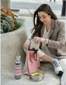 Iris Barcelona Termosáček na svačinu Urban Soft 1 L růžový/béžový