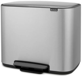Brabantia BO pedálový koš 3x11L matná ocel otiskuvzdorná