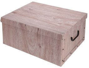 Úložný box s víkem Wood, přírodní