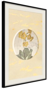 Artgeist Plakát květina a mramor Velikosti (šířkaxvýška): 20x30, Finální vzhled: Černý rám s paspartou