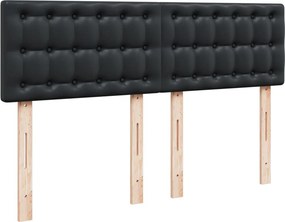 Box spring postel s matrací černá 140x200 cm umělá kůže 3288424