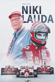 Plechová cedule Niki Lauda II Velikost: A5 (20 x 15 cm)