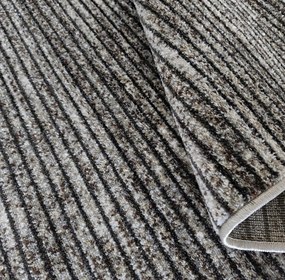 DY Šedohnědý koberec s pruhovaným vzorem Panamero 23 Rozměr: 60x100 cm