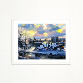 Jozef Spodniak | Panika71 Panika71 | Vánoce u babičky Rám: Černý, Velikost: 40 x 60 cm