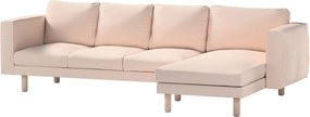 Potah na pohovku IKEA Norsborg 4-místná se šezlongem barva růžová látka pletený vzor