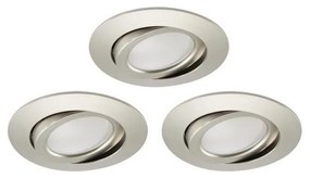 Brilo - SADA 3x LED Stm. koupelnové podhledové svítidlo LED/5W/230V IP23