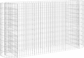 Gabionový vyvýšený záhon pozinkované železo 190 x 50 x 100 cm 152033
