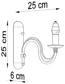 Sollux SL.0216 - Nástěnné svítidlo MINERWA 1xE14/40W/230V bílá