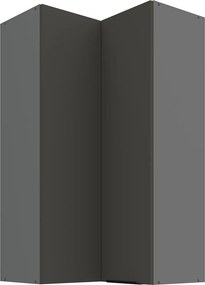 ARIA pi | horní kuchyňská skříňka 60x60 GN-108 2F (90°) rohová s policemi | EXTRA VYSOKÁ | 60x60 cm | antracit/šedá grafit