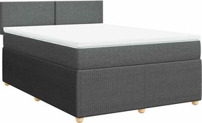 Box spring postel s matrací tmavě šedá 160x200 cm textil 3287501