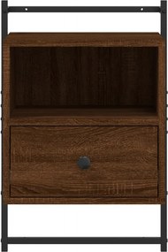 vidaXL Noční stolek nástěnný 40x30x61 cm kompozitní dřevo [833441] Barva: šedá sonoma