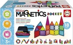 EDUCA Magnetická stavebnice Magnetics / 18 dílků / v pouzdře