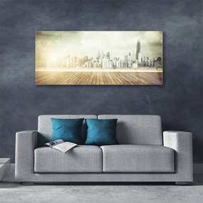 Plexisklo-obraz Město New York Paneláky 125x50 cm