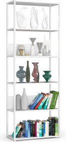 Kovový regál Loft 70 cm bílá/bílá