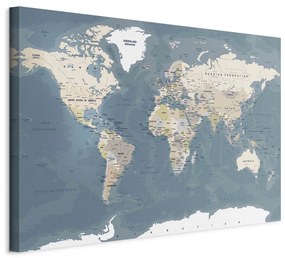 Obraz XXL Retro mapa světa - historická politická mapa ve vybledlých barvách