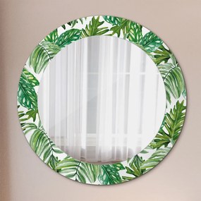 Kulaté dekorativní zrcadlo Džungle odchází fi 60 cm