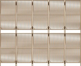 vidaXL Dělicí stěna 5 panelů polyratan [365399] Barva: Hnědá