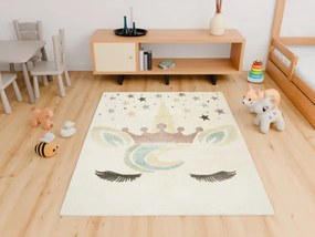Dětský koberec Lima B070A krémový / růžový