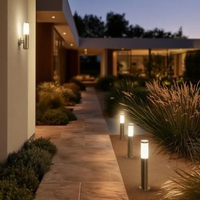 BRILAGI - LED Venkovní lampa ELIA 1xE27/7W/230V 4000K IP44 50 cm chrom