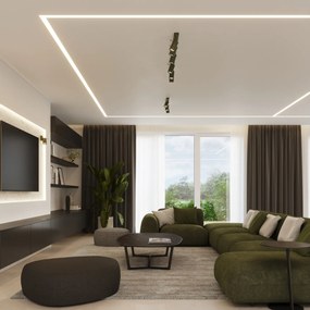 Sollux Lighting Stropní svítidlo RING 2 olivově zelené