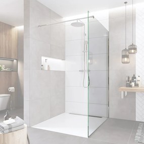 Mereo Mereo, Sprchová stěna WALK IN, Novea, chrom ALU, sklo Čiré, CK10606S