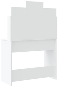 Toaletní stolek s LED osvětlením bílý 96 x 40 x 142 cm - Default Title