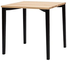 OnaDnes -20% Dřevěný jídelní stůl RAGABA TRIVENTI 80 x 80 cm s černou podnoží