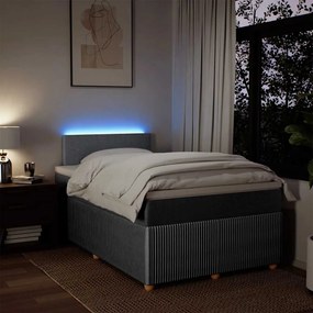 Box spring postel s matrací světle šedá 120x190 cm textil 3289688