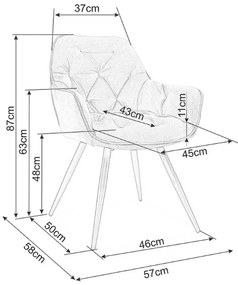 Olivová židle CHERRY z eko kůže