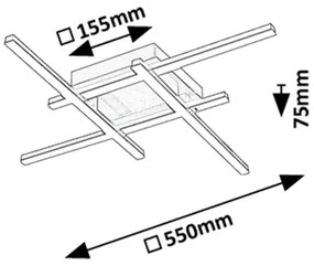 Rabalux 71398 - LED Stropní svítidlo DEMIR LED/24W/230V 4000K