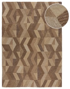 Flair Rugs, Kusový koberec Moda Asher Natural, 120x170, hnědá, chodba / předsíň