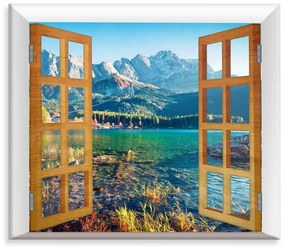 Malvis ® Obraz pohled na Alpskou krajinu Velikost: 150x130 cm
