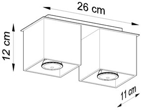 Stropní svítidlo QUAD 2 bílé