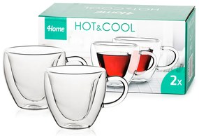 4Home Termo sklenice Big Heart Hot&Cool, 250 ml, 2 ks