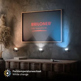 Briloner 3896015 - LED Stm nab nástěnné svTARI LED/1,6W/5V 1500 mAh černá