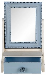 Stolní kosmetické zrcadlo se šuplíčkem Lien – 25x14x38 cm