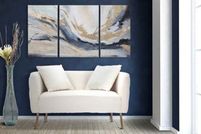 Designová pohovka Pahkakino 127 cm krémová / zlatá