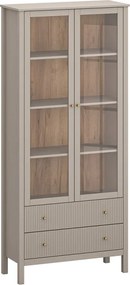 Vitrína 2w2s (V) taupe Kleo