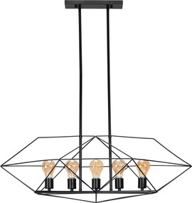 Toolight, stropní svítidlo 5xE27 APP1037-5CP, černá, OSW-05561